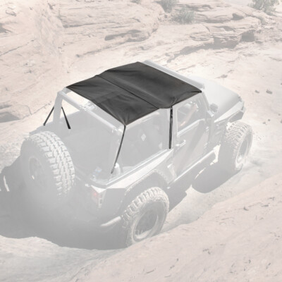 Smittybilt 94235 Extended Soft Top Black Diamond; Fits Wrangler JK 2DR ...