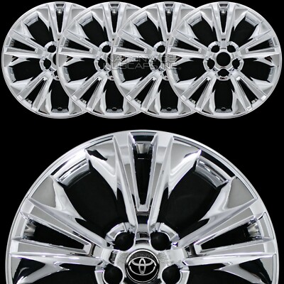 2014-2019 Toyota Highlander 18" Chrome Wheel Skins Full Rim Covers Hub ...