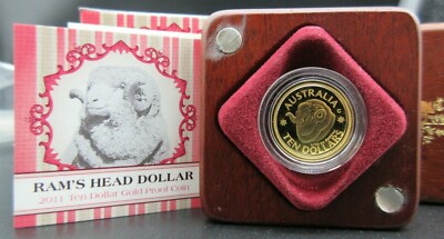 2011 RAM's Head Dollar - $10 1/10 Oz Gold Proof Coin RAM #01146 | eBay ...