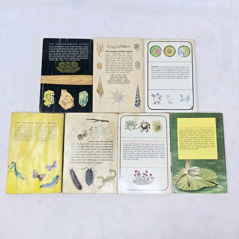 Vintage Golden Nature Guides Lot Of 7 Books 50s 60s Plants Insects ...