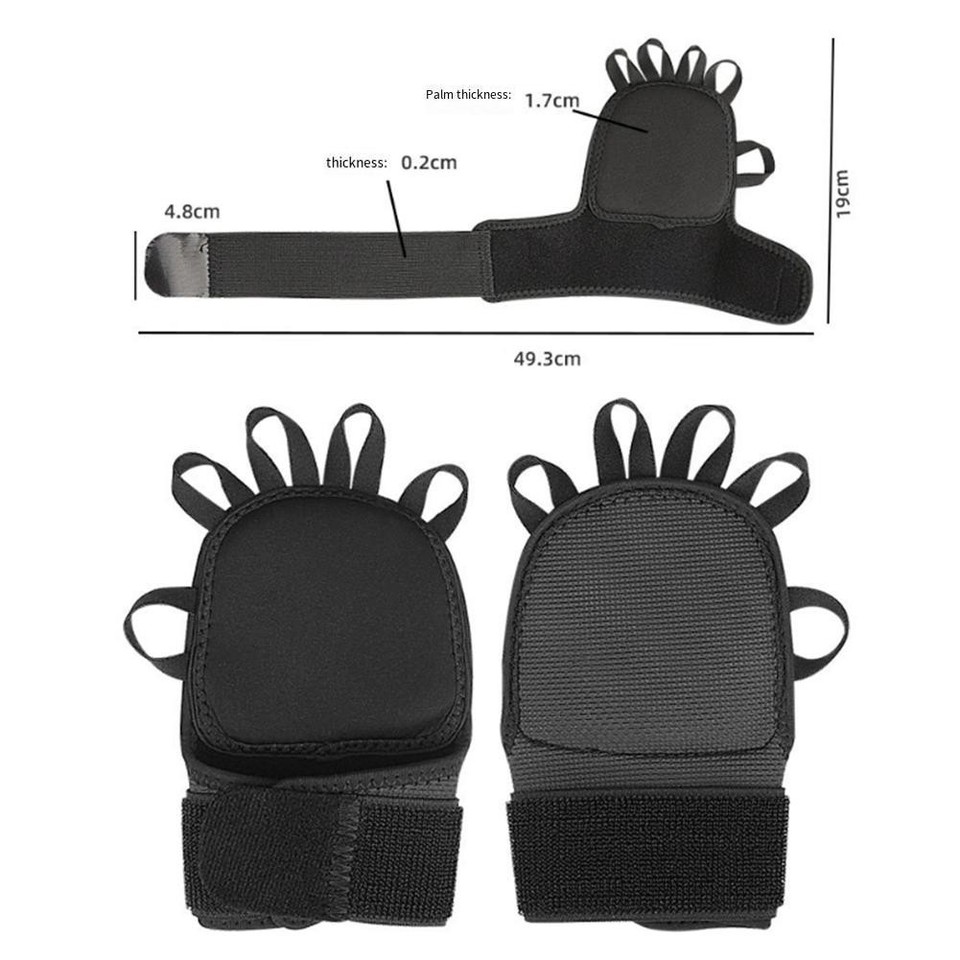 Palm Protector Gym Hand Grips Shock Absorbing Palm 5 Elastic Finger ...
