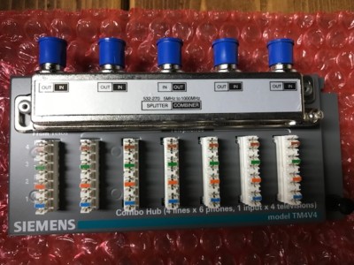 10" Network Center with cover and 1X6 telcom / 1X4 Video Combination ...