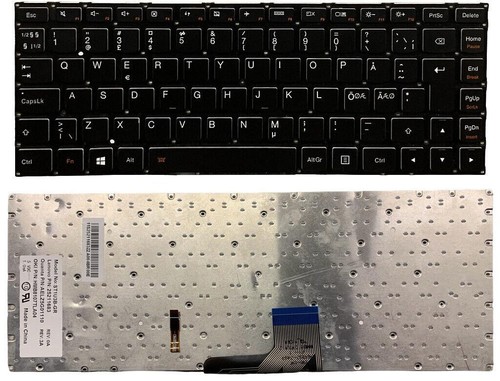 NORDIC KEYBOARD LENOVO ideapad U430 U430P U330 U330P QWERTY LED BACKLIT ...