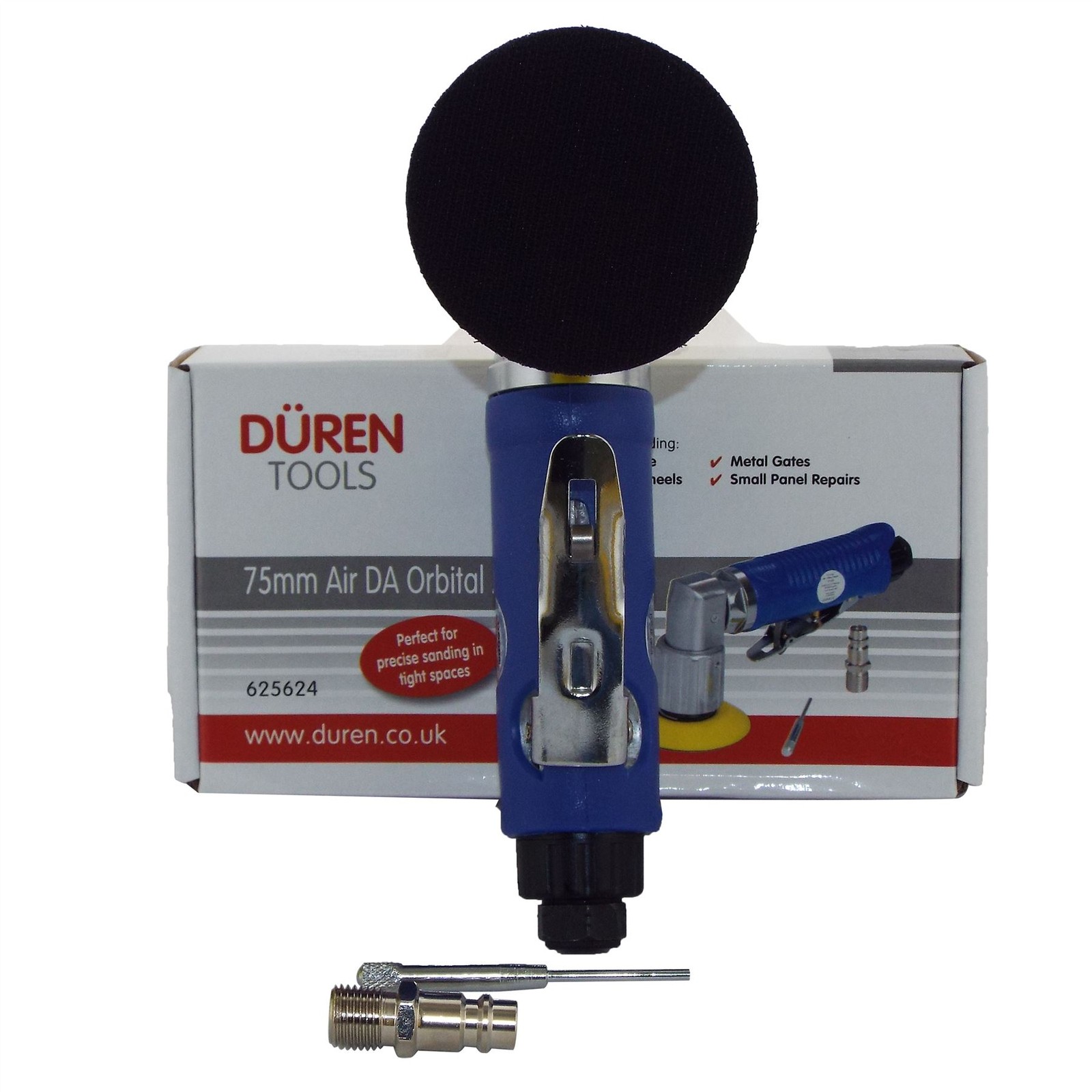 75mm Mini DA Air Sander (3") +50 Mix Sanding Discs Car Body & Alloy ...