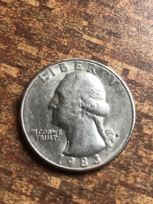 1983 P WASHINGTON QUARTER ERROR FILLED IN MINT MARK MISSING “I” for In ...