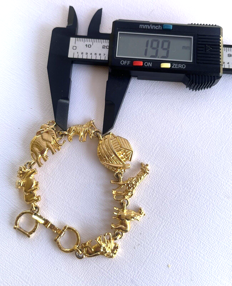 Premier Designs Gold Plated Noah's Ark Charm Bracelet Signed PD 7" | eBay