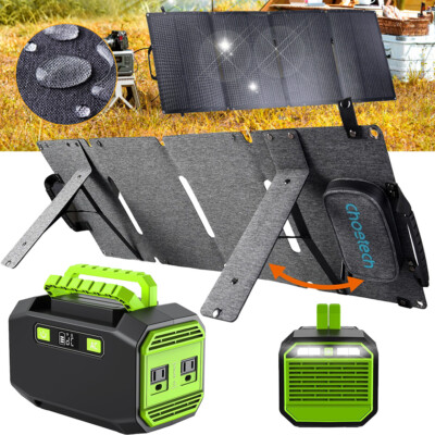 Portable 200W Power Station Generator AC Outlet Power Bank Charger w ...