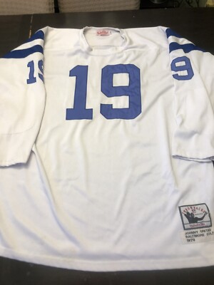 Johnny Unitas #19 1970 Baltimore Colts Mitchell and Ness Throwback ...