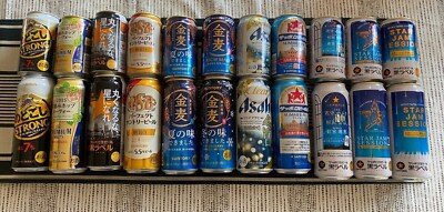 Japan Beer cans x22 empty 350/500 11 pairs VERY RARE KIRIN Suntory ...