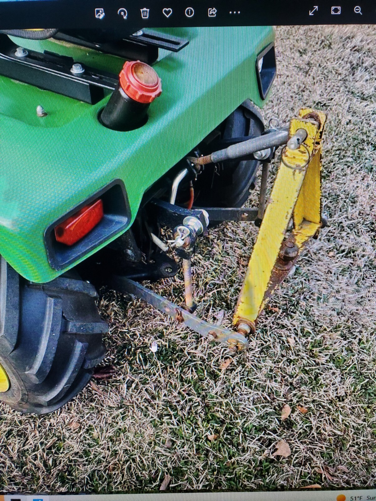 OEM JOHN DEERE 316 318 322 330 332 420 430 THREE 3 POINT HITCH Top Link | eBay