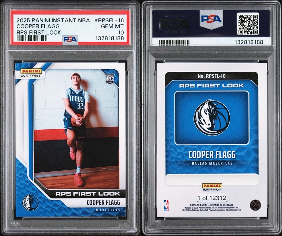 COOPER FLAGG ~ 2025-26 Panini RPS First Look #RPSFL-16 ~ PSA 10 (IN ...