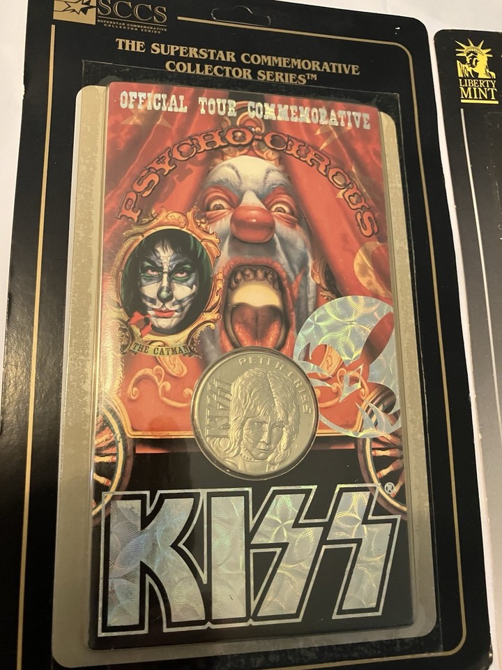 KISS Official Tour Commemorative Psycho Circus Liberty Mint Coins Set ...