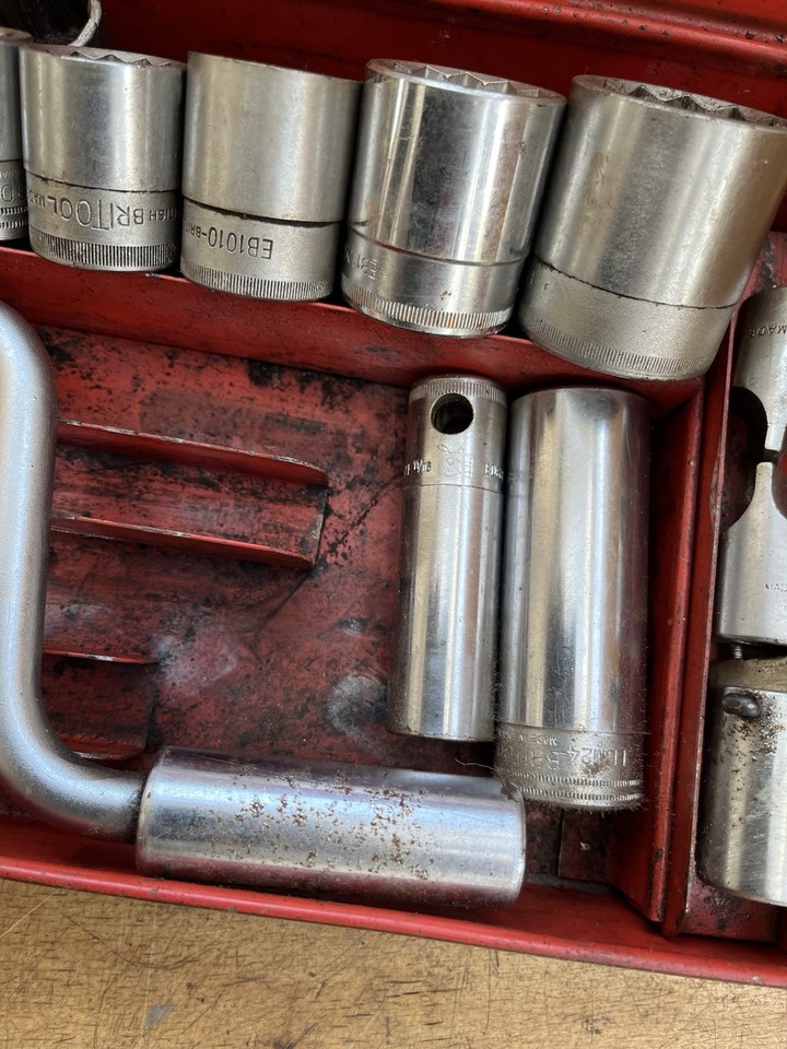 Vintage Britool Tool Box With Britool Tools. Box 20” x 8” | eBay UK