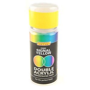 Hycote Ford Signal Yellow 150ml Double Acrylic Spray Paint Aerosol ...