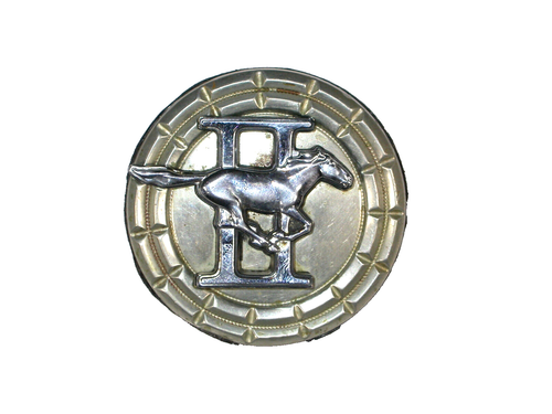 Vtg Ford Mustang II Emblem Decal Badge Buckle METAL Running Pony 70's ...