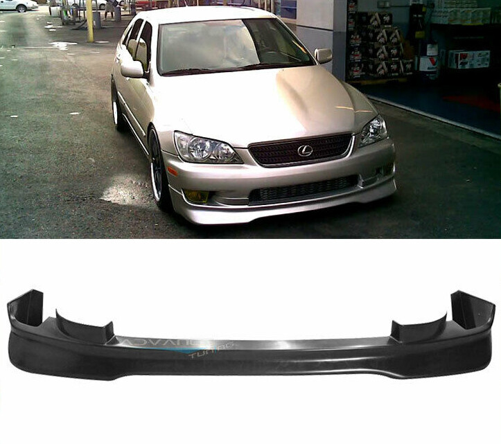 FOR 01-05 LEXUS IS300 AMS URETHANE BLACK FRONT BUMPER LIP SPOILER BODY ...