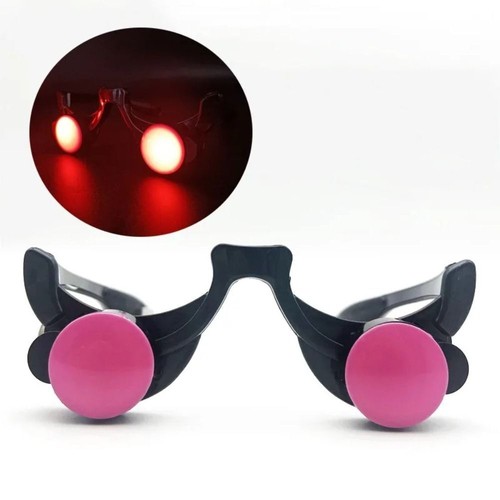 Black Red LED Eyewear Light-Up Red Eyes Glasses Funny Cosplay Prop ...