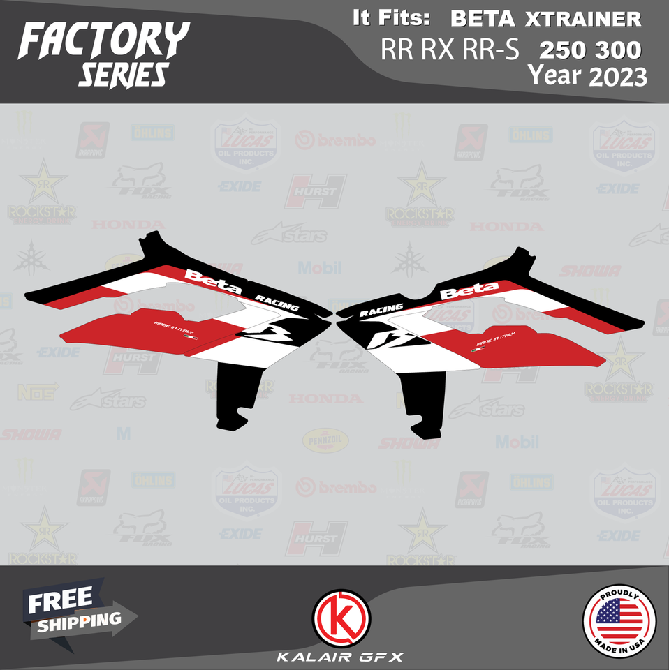 Graphics Kit for Beta Xtrainer RR, RX,RR-S 250 300 (2023) Factory ...