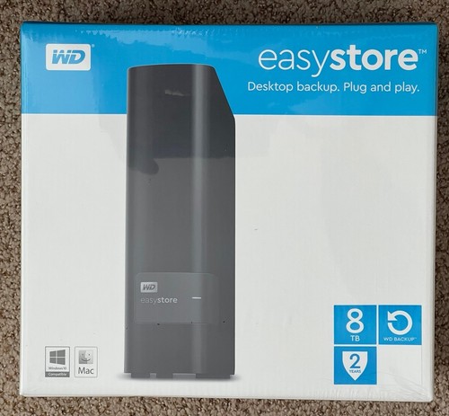 WD EasyStore 8TB External USB 3.0 Hard Drive Black for PC/Mac **NEW ...