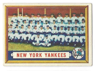 1957 Topps NEW YORK YANKEES Team Card #97 VG-EX New York Yankees Mickey ...