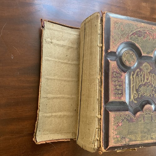 1886 The Holy Bible. Parallel-Column Edition. Large Oversized Leather ...