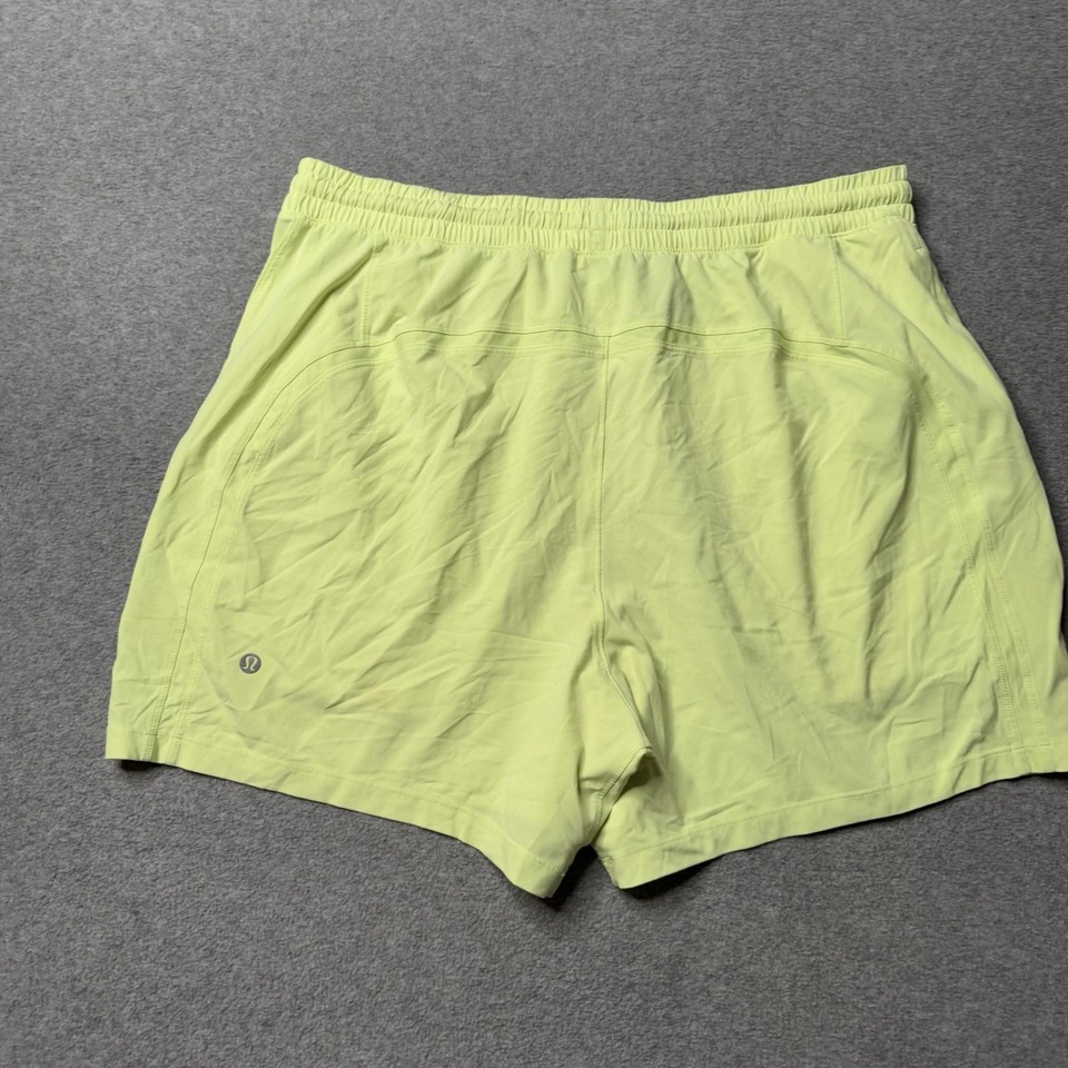 Lululemon Pace Breaker Shorts Mens XL Neon Green Drawstring Athleisure ...