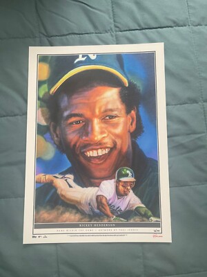 RICKEY HENDERSON 2022 Topps Game Within the Game Art Print 10x14 32/99 ...