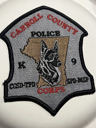 Carroll County Maryland Police K9 Corps Patch | eBay