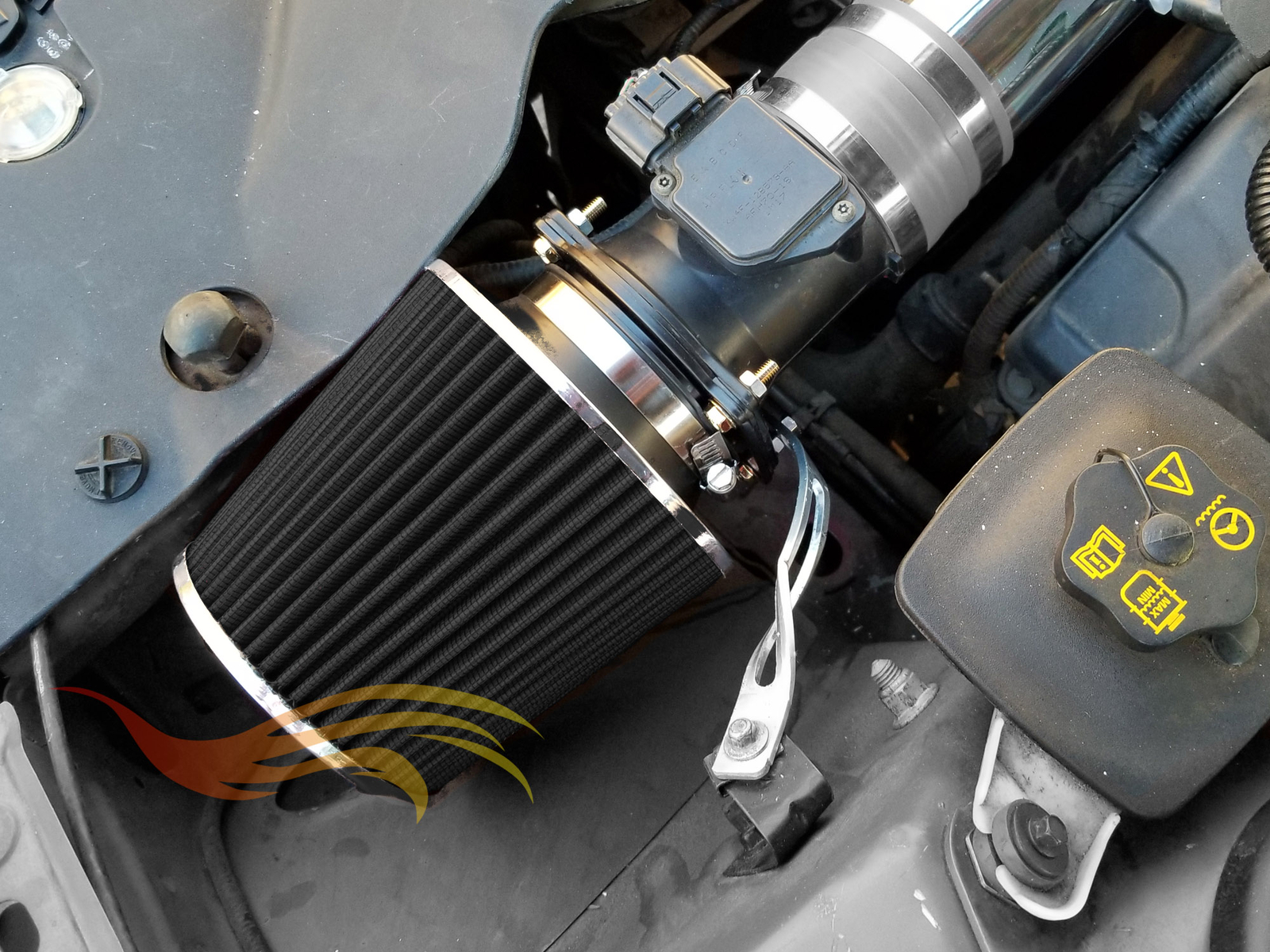 3.5" Cold Air Intake Filter Universal BLACK For Classic/Calais/Cutlass ...