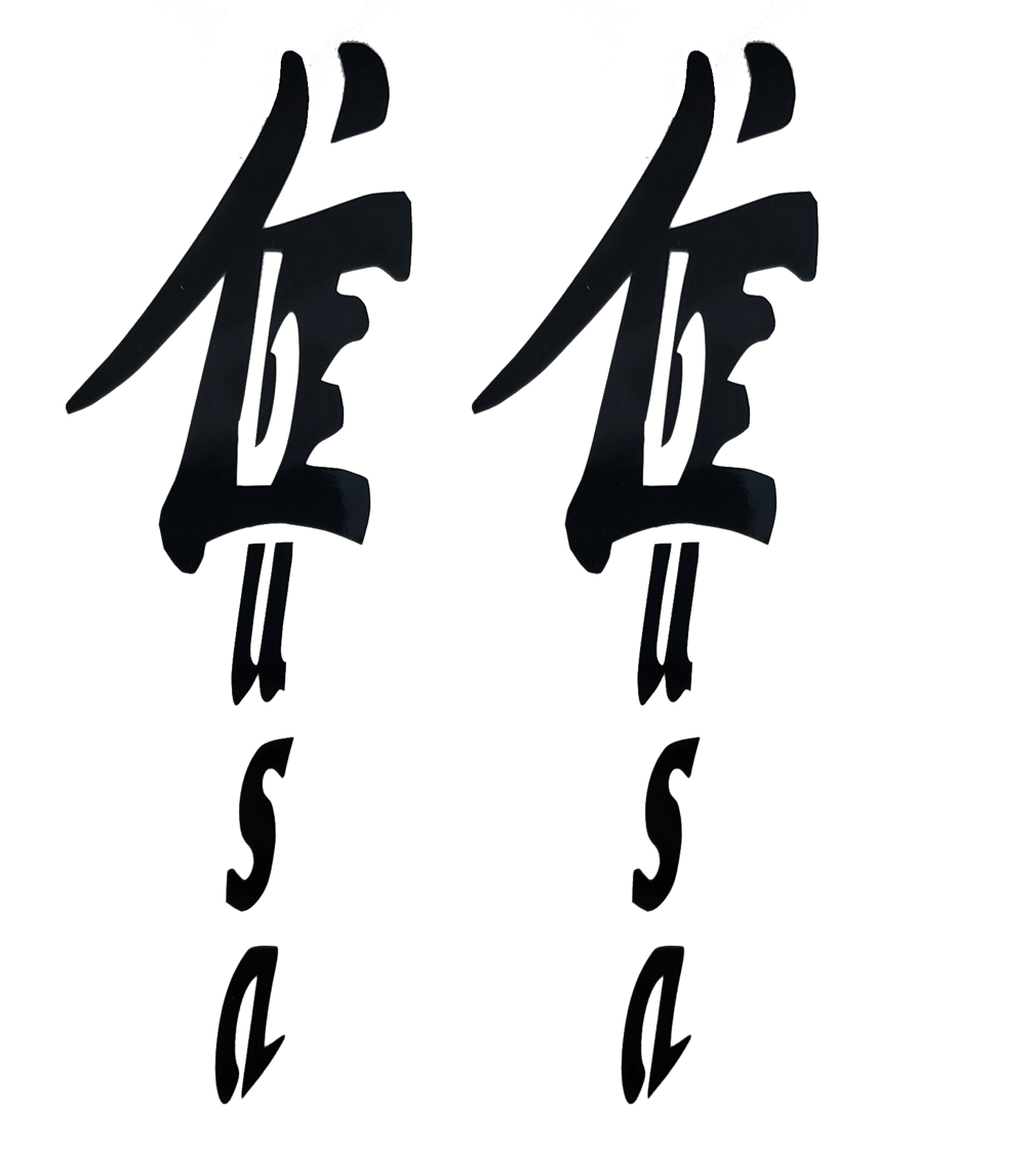 CUSTOM HAYABUSA KANJI DECALS/ STICKERS COLORS OR CHROME | eBay