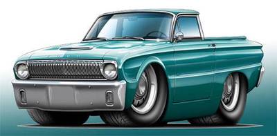 1962 1963 Ford Ranchero Classic Car Art Print NEW | eBay