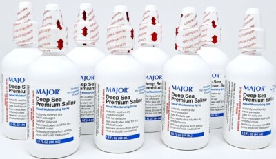 Major Deep Sea Nasal Saline Spray 1.5 Fl oz (44ml) 8 Pack -Exp Date 04 ...