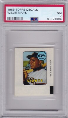 1969 Topps Decals #24 WILLIE MAYS (HOF) PSA 7 NM San Francisco GIANTS ...