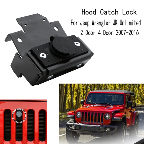 For Jeep Wrangler JK 07-18 Security Hood Lock Set Engine Anti-Theft Assembly Kit 711696237075| eBay