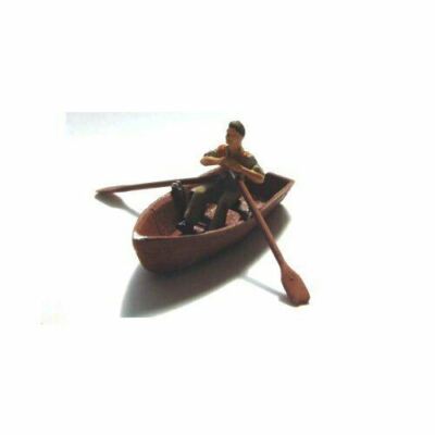 Painted Rowing Boat & Rowing Figure OO scale Langley F137p | eBay