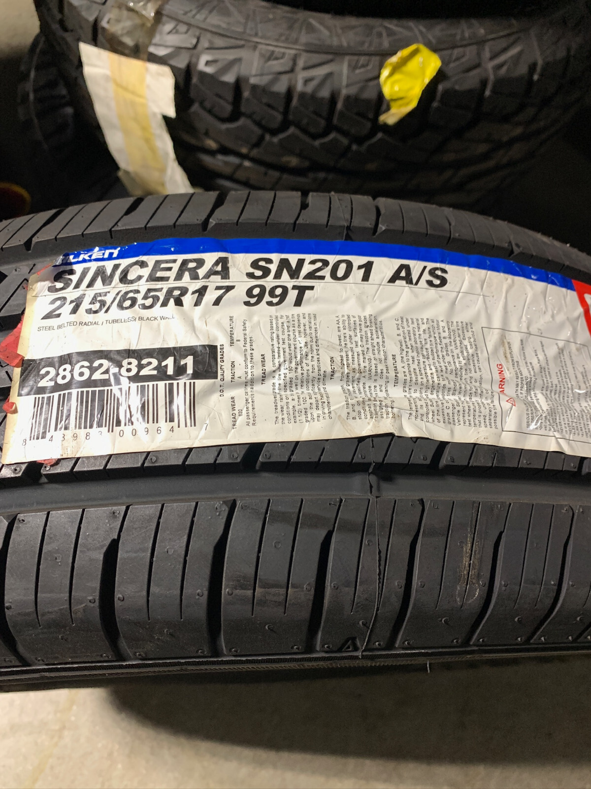 2 NOS 215 65 17 Falken Sincera SN201 A/S Tires | eBay