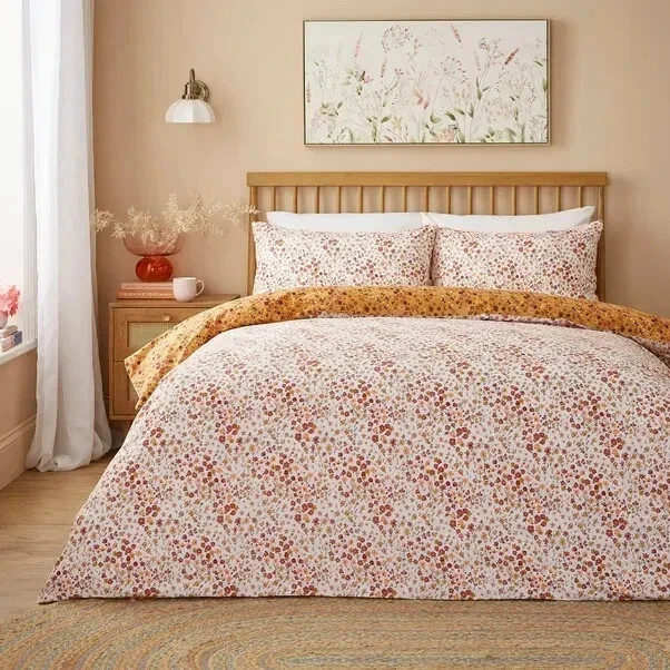 NEW IN PACK DUNELM Novie Floral Polycotton Double Duvet Cover Set | eBay UK
