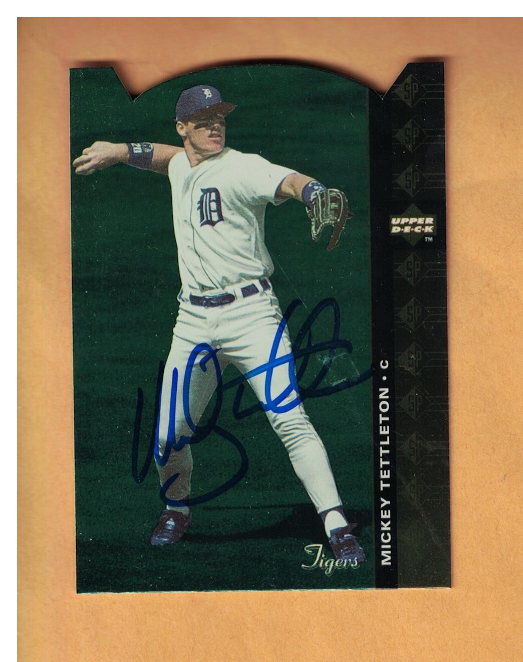 MICKEY TETTLETON AUTOGRAPHED 1994 SP DIE-CUT BASEBALL CARD SIGNED ...