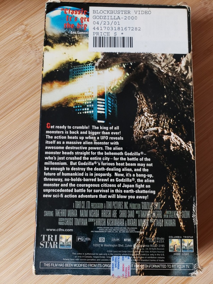Godzilla 2000 (1999), VHS Movie, Columbia Home Video (2000) | eBay