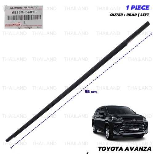 Weatherstrip Rear Lh Door Glass Outer For Toyota Avanza F65 F651 2012 ...