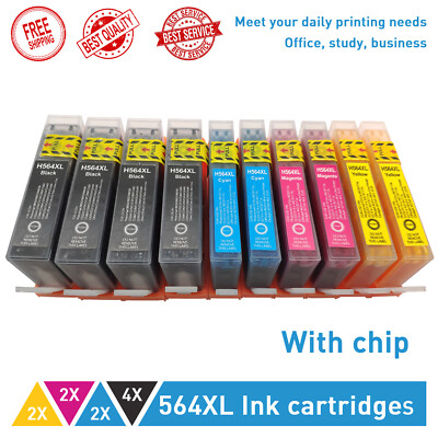 10 Ink Cartridges HP564xl For HP 4622 5514 5520 6380 6510 6520 7520 ...