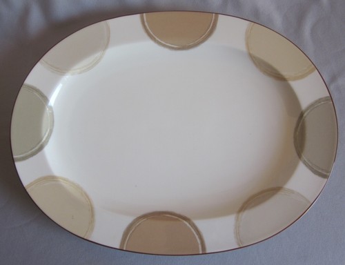 Oval Serving Platter Noritake China Mocha Java Pattern Ambience Line | eBay