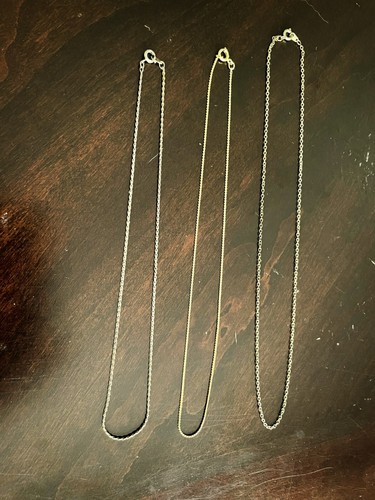 Gold Toned Necklace Chain Trio (Set of Three) (8.5” drop) | eBay