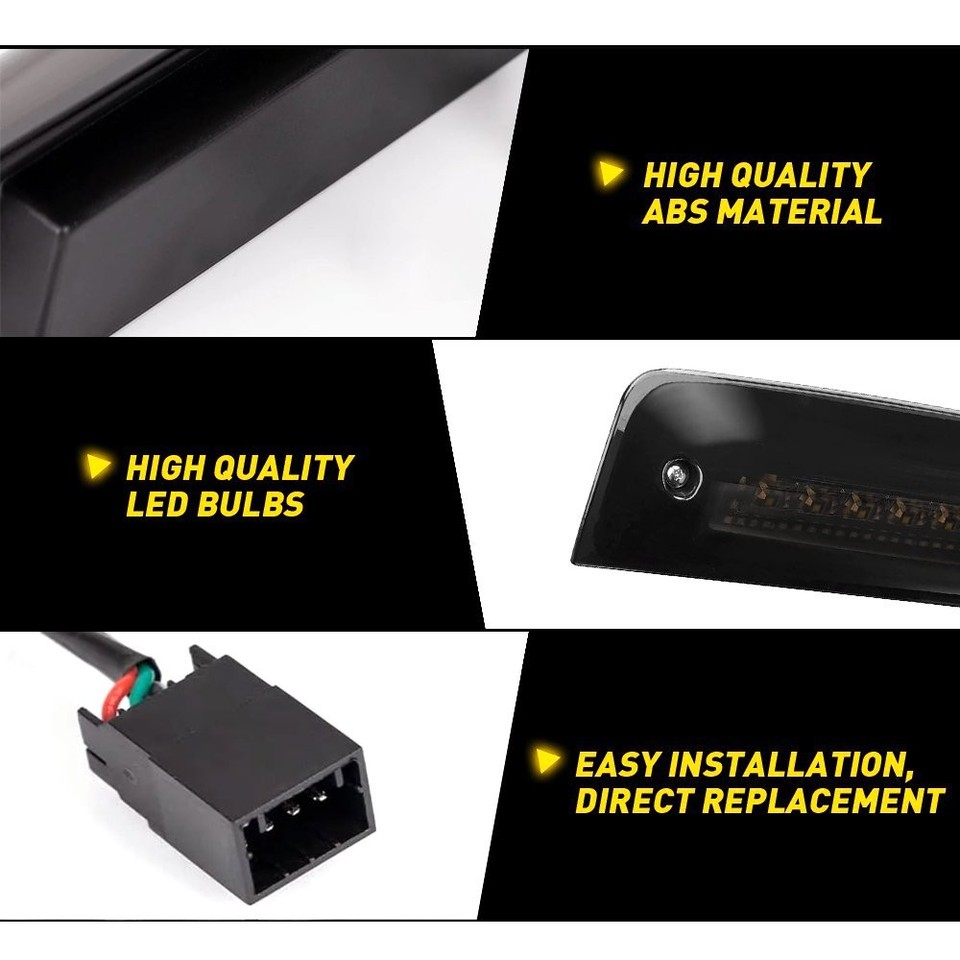 For Dodge 09-2018 1500 Ram 2500 3500 Smoked 3rd LED Third Brake Light ...