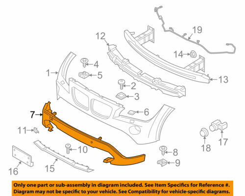 OEM BMW E84 SUV Trim Panel Bumper Bottom Front M 51117345033 for sale ...