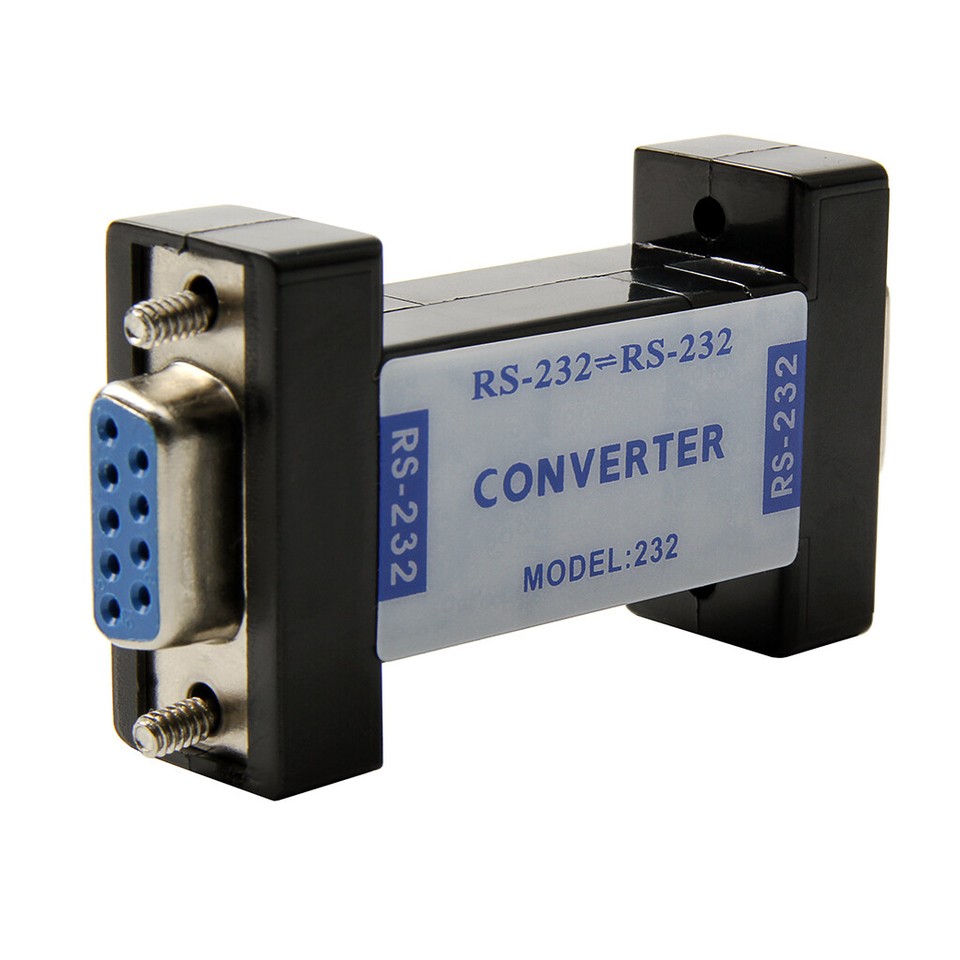 RS232 Male to 232 Female Serial Port Communication Converter Adapter ...
