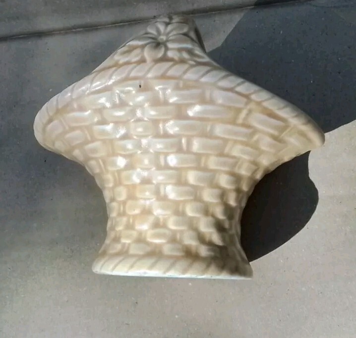 Vintage Sylvac Small Beige /Brown Basket 1777 10cm High | eBay UK