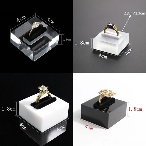 Acrylic Single Ring Display Stand Base Jewelry Showcase Holder Storage ...