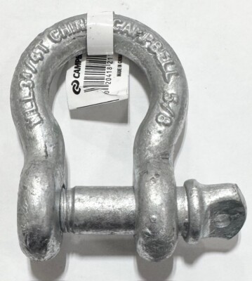 Campbell 5/8" Anchor Shackle, Screw Pin, Hot Galvanized | eBay