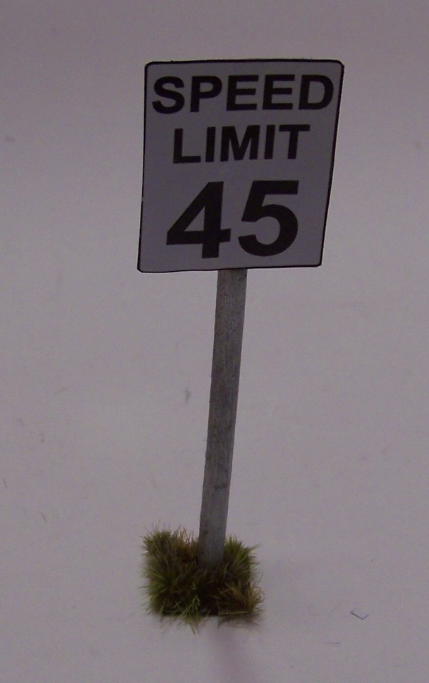 1/24 Scale Highway Speed Limit Sign | eBay
